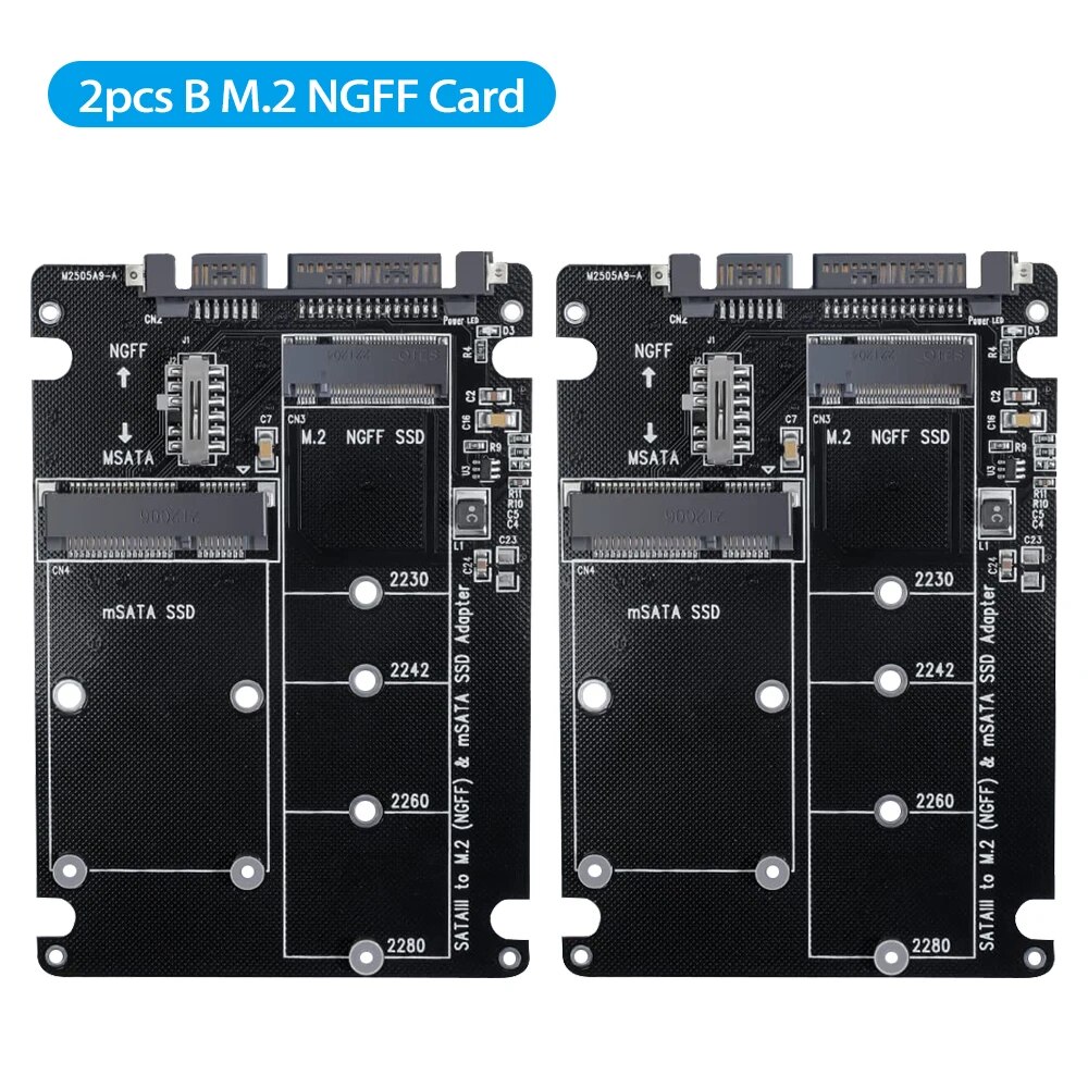 Zexmte M.2 NGFF to SATA Adapter 2 in 1 MSATA USB A/C 3.0 to SATA III ...