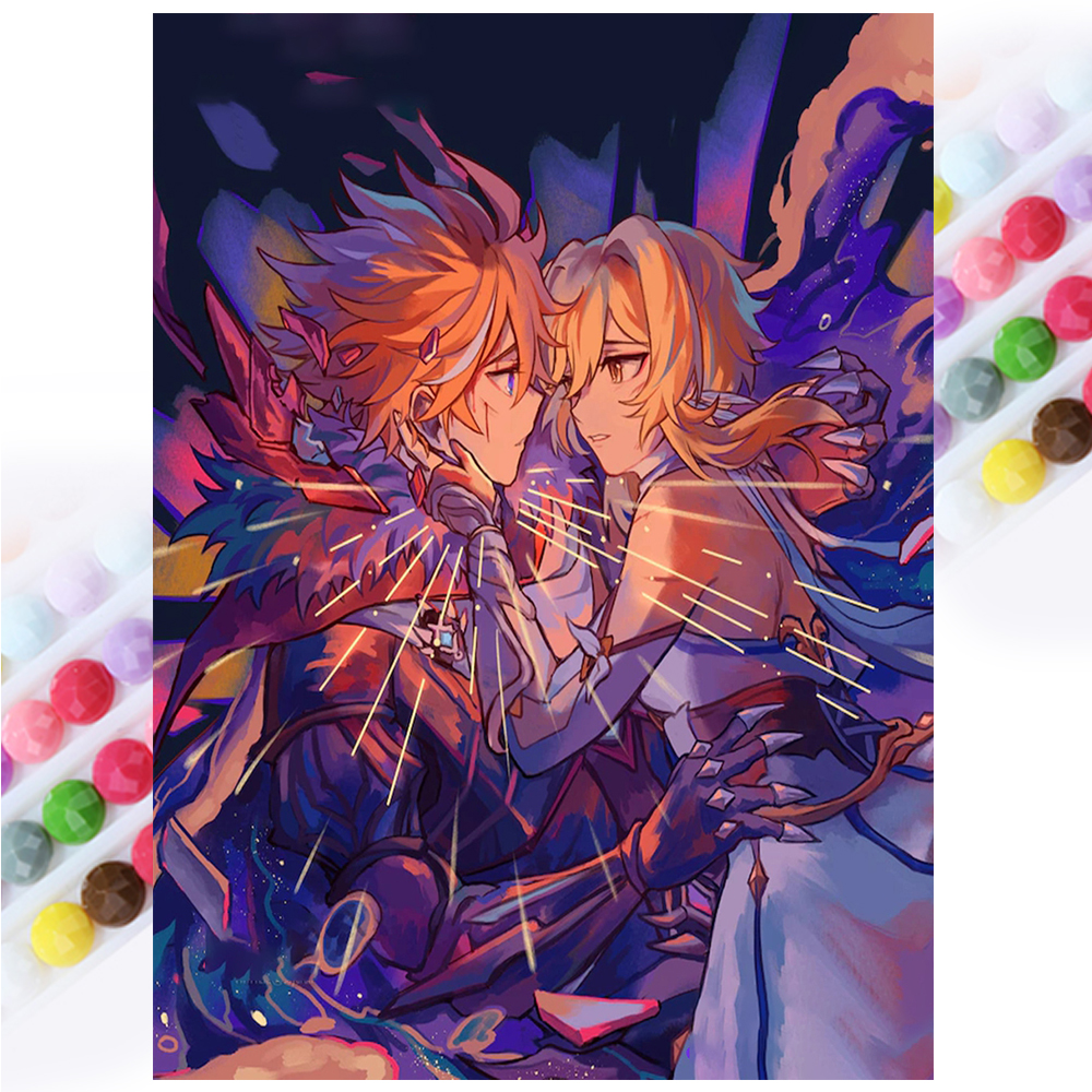 Game Genshin Impact 5D Diamond Painting Anime Diy Cross Stitch Kit ...