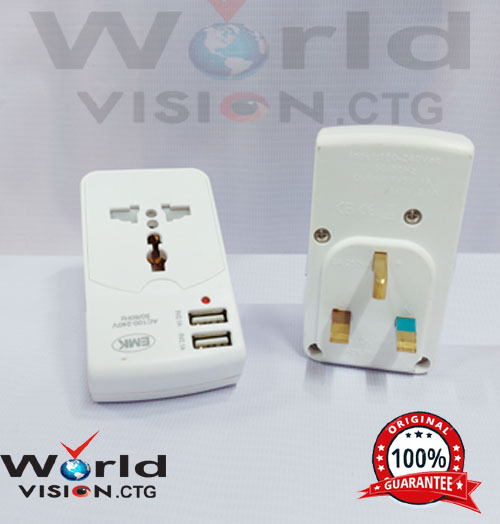 3 Pin Uk Plug Universal 2usb 2 Way Multi Adapter Max 13a 250v 2500w