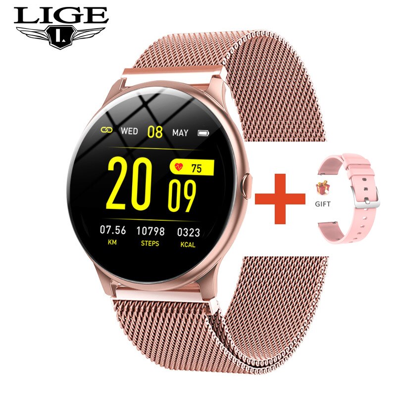 LIGE New Smart Watch Women Men Heart Rate Blood Pressure Information ...
