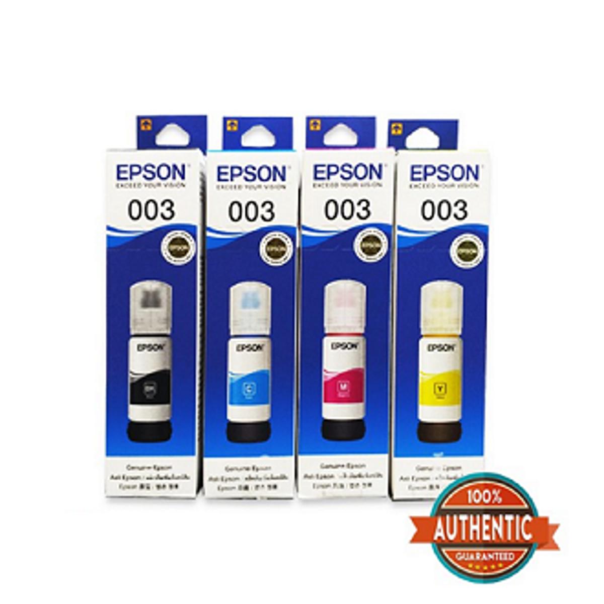 Epson 003 65ml Ink Bottle Full Sel 4Pcs for Epson L3110 | Daraz.com.bd