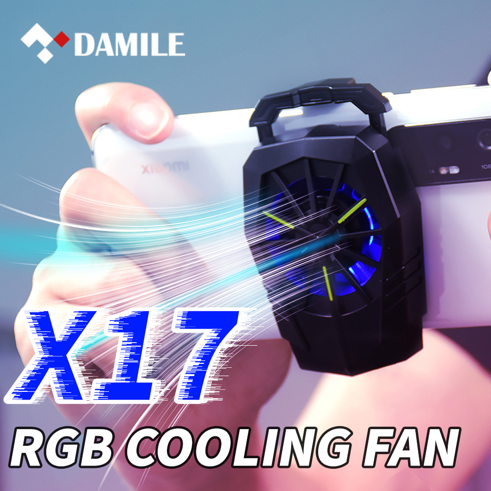 DAMILE X17 Portable Cooling Fan Game Mobile Phone Cooler USB Powered ...