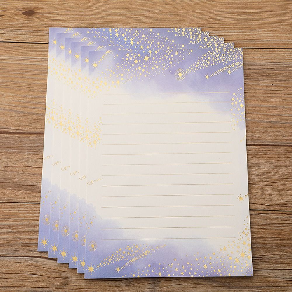 8/64 sheets for Writing Letter A5 Letter Paper Set Gold Foil Chinese ...