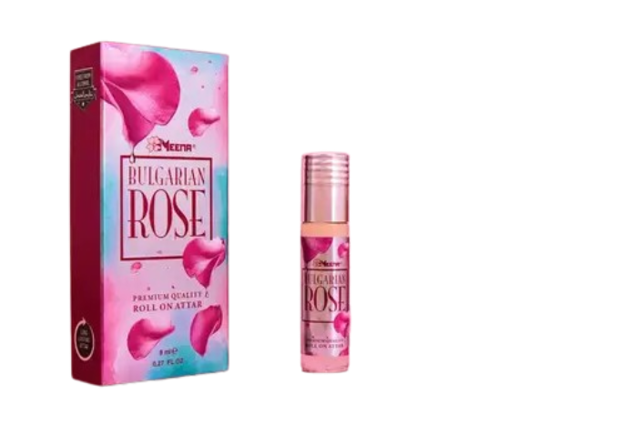 Meena Bulgarian Rose Premium Quality Roll On Attar 8 ML-(BA)