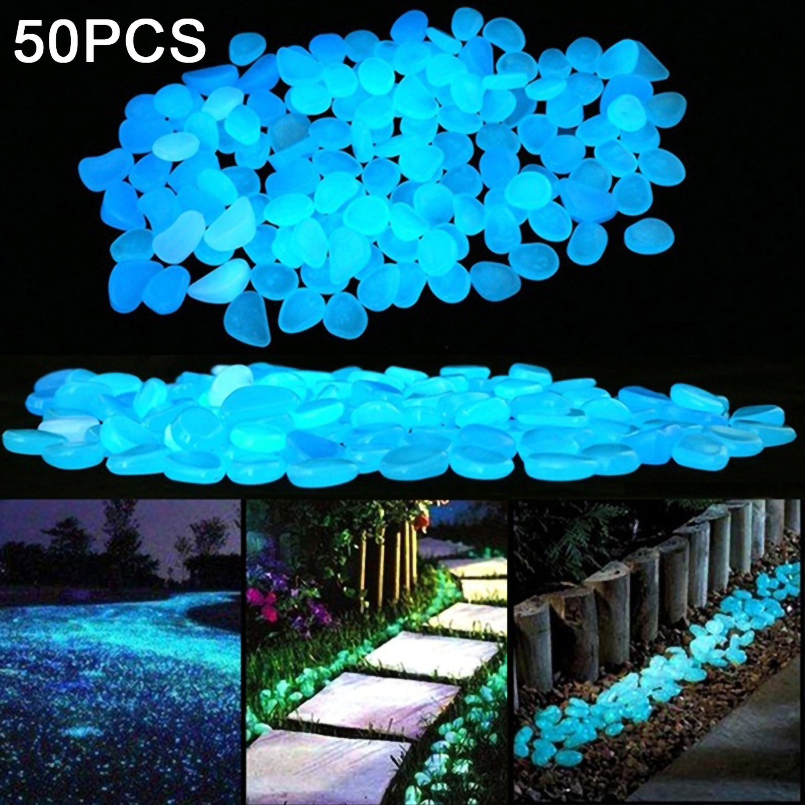 Radium Stone Colorful Luminous Glowing Pebbles 100 pes | Daraz.com.bd