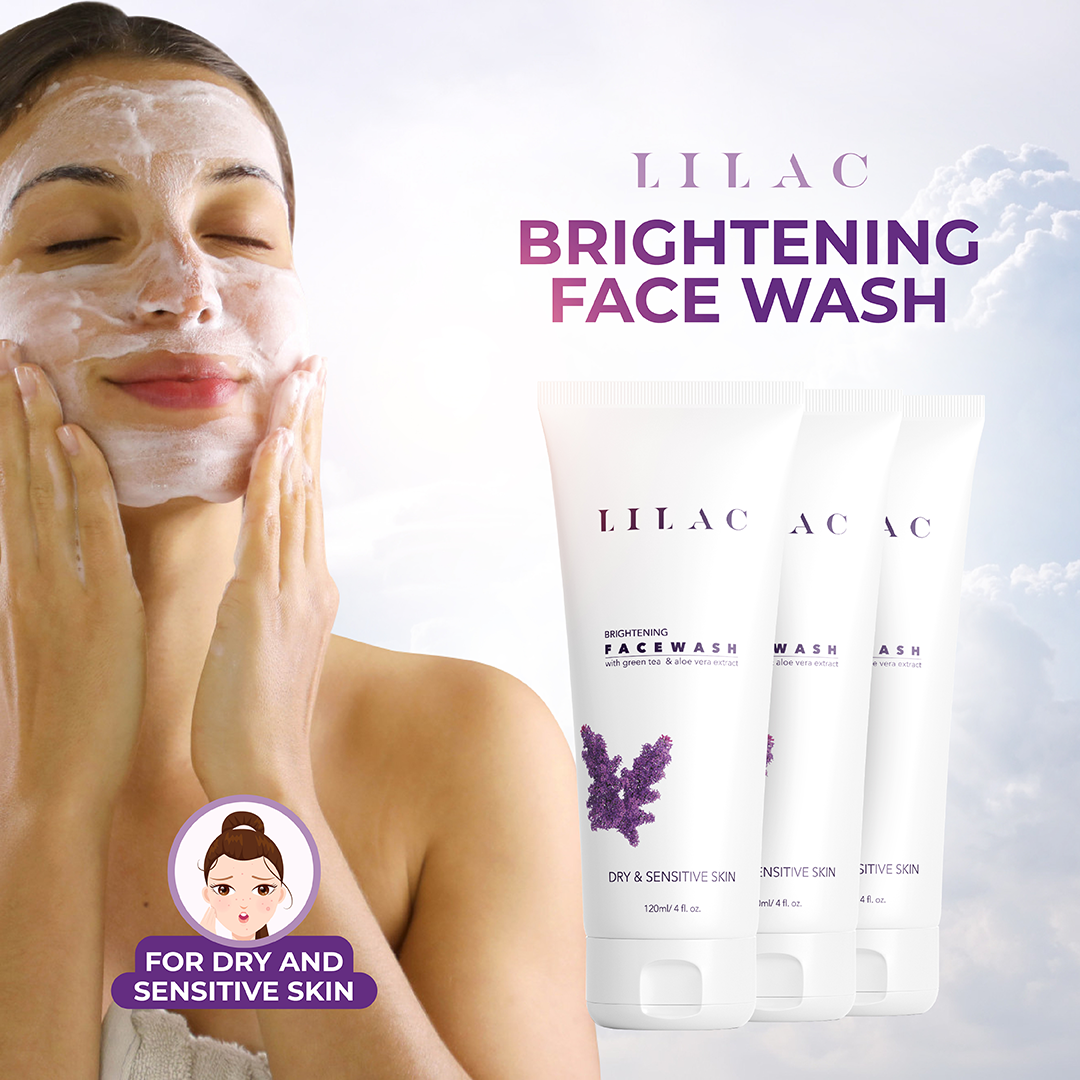 LILAC skin care product Brightening Face Wash Dry And Sensitive Skin ...