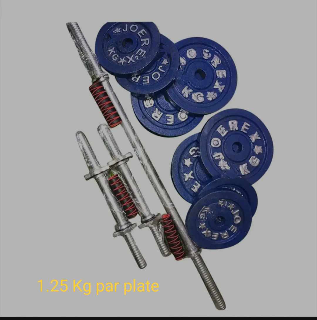 Eight Pieces Dumbbell Set With Two 10 inch Sticks 1 pcs 3 feet burble ...