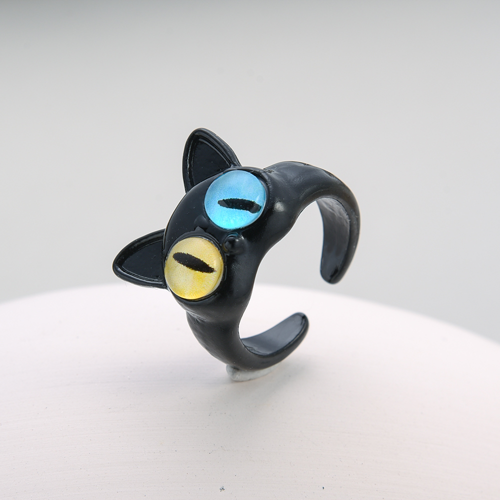 1Pc/2Pcs Cute Demon Eye Cat Monster Rings For Women Girls Fashion ...