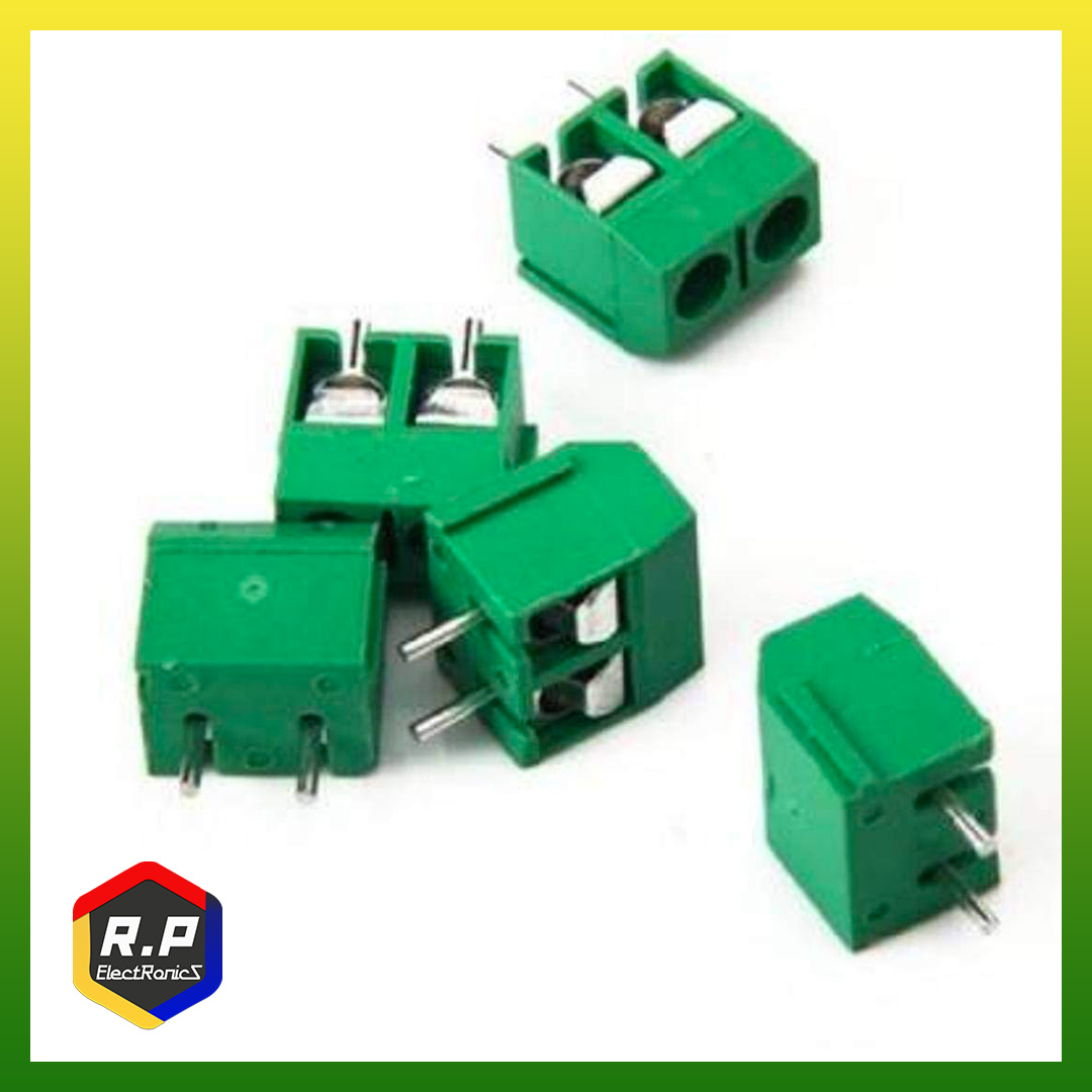 2 pin PBT PCB Mount Screw Terminal Block Green Connectors [5 PCS] | Daraz.com.bd