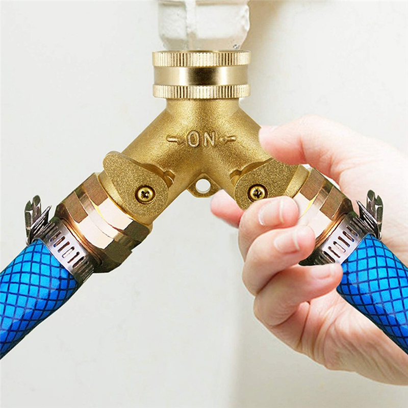 4 Pcs Garden Hose Splitter Water Pipe Adapter 3 Way Connector Heavy ...