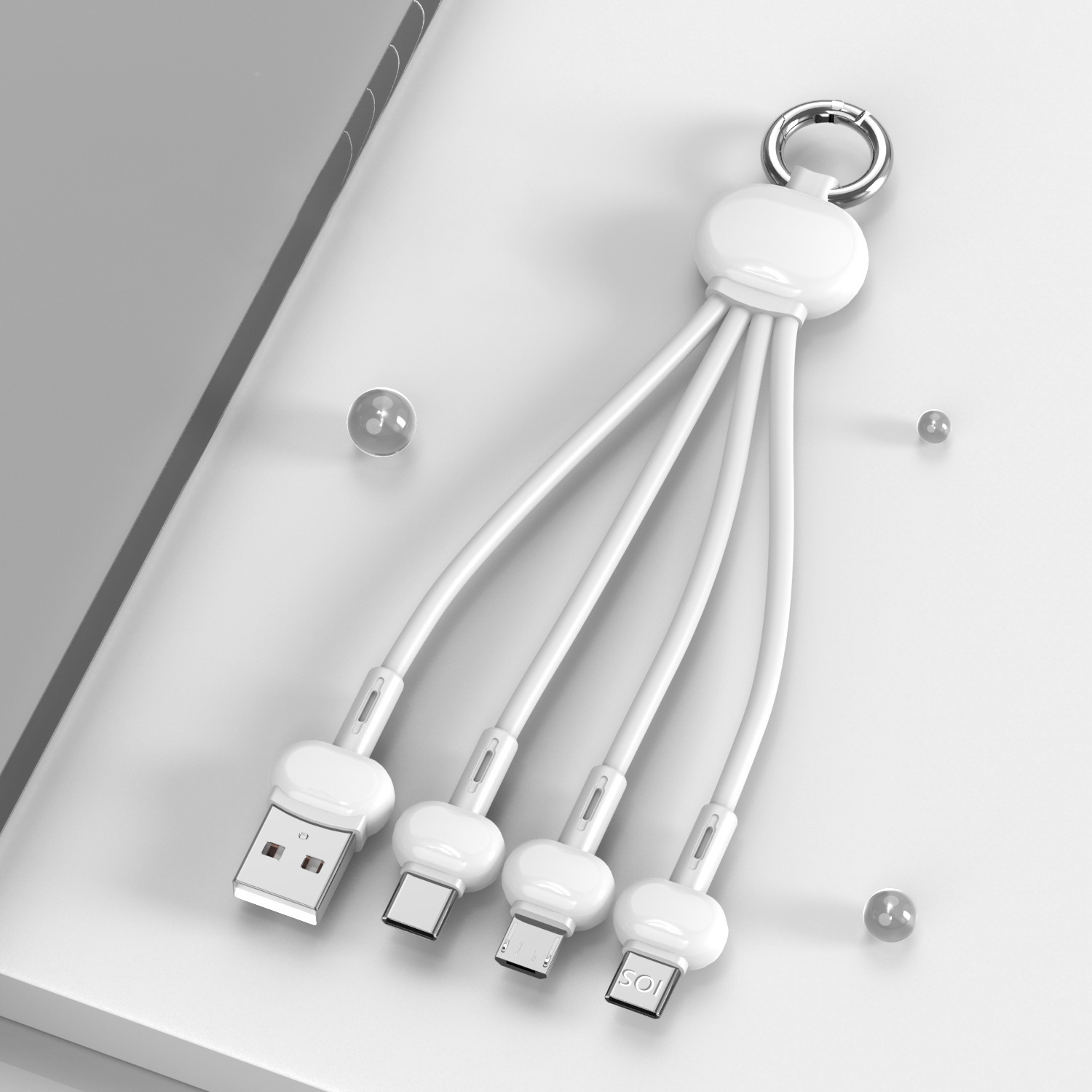 3 In 1 Multi-port Fast Charging Data Cable / 3.4A Mobile Phone Charging ...