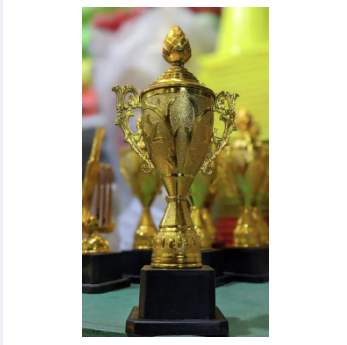 Gold Color Cricket & Football 8 Inch Mini Trophy - Cricket mini trophy ...