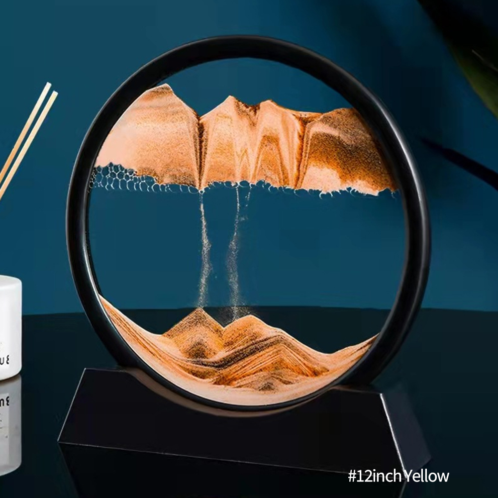 Creative 5/7/12inch 3D Moving Sand Art Painting Glass Sandscape in ...