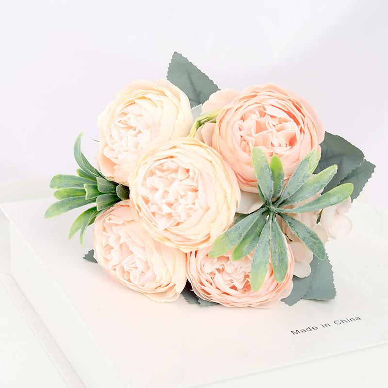 30cm Rose Silk Peony Artificial Flower Pink DIY Home Living Room Garden ...