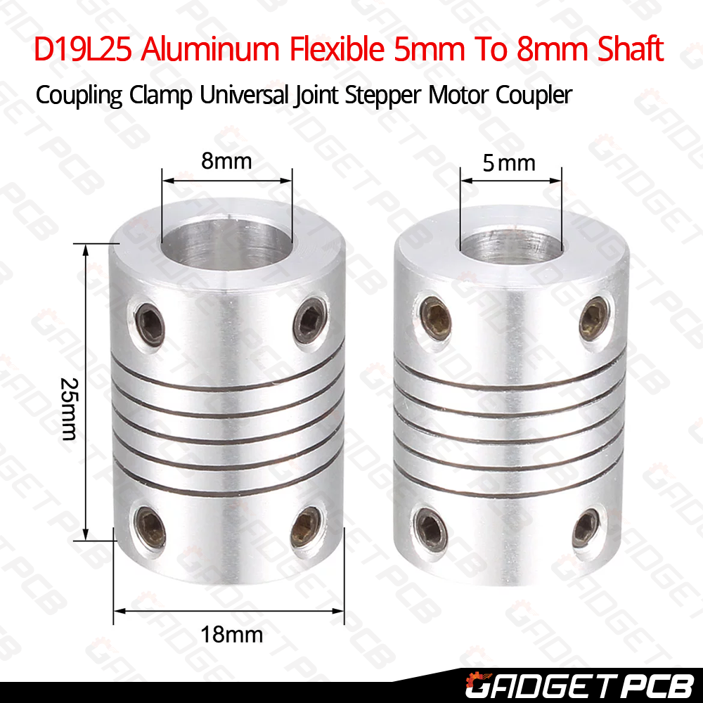 Sourcing Map 5 Pcs Aluminum Alloy Shaft Coupling 7mm To 8mm, Flexible ...