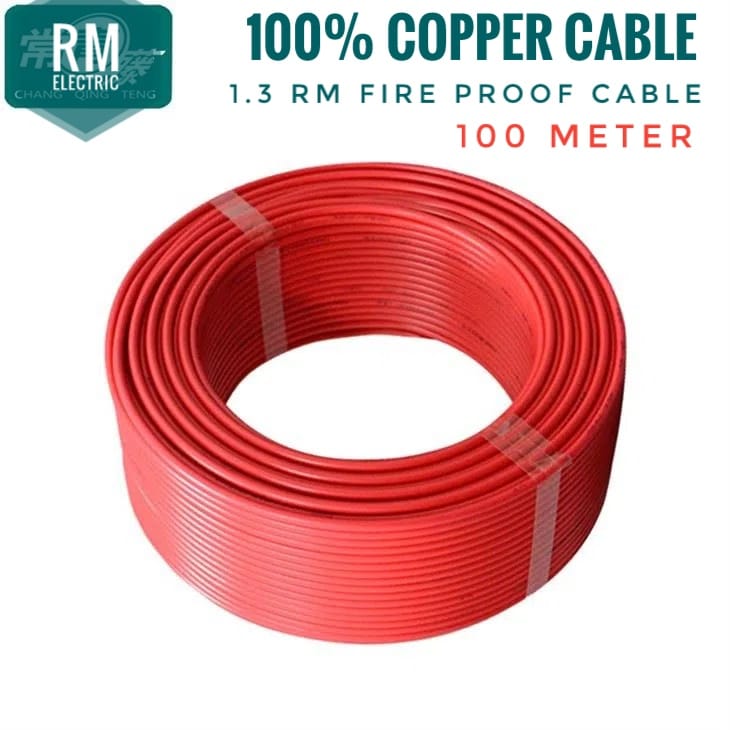 House Wiring Cable Fire Proof BYA (1x1.3 rm) Pure Copper 3/22 Cable 1 ...