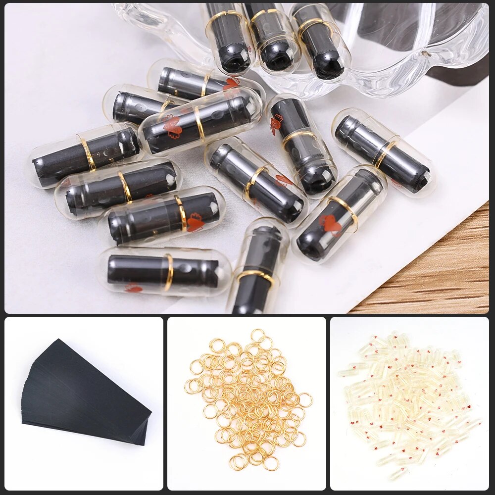 Message Capsules Love Pill with Roll Paper Blank Notes Wish Bottle ...