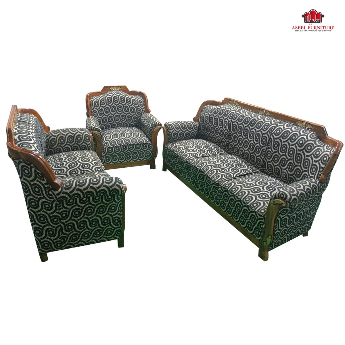 6 Seater Wooden Sofa With Attractive Godi Design Set ASA-944 | Daraz.com.bd