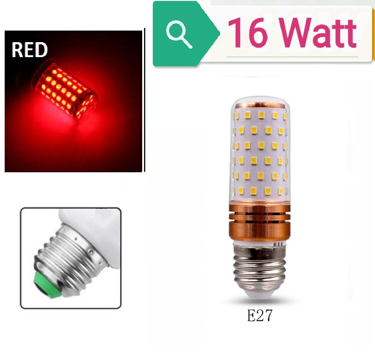 16W Led Candle Bulb 360 Degree E27 16W Energy Saving Corn Light E27 ...