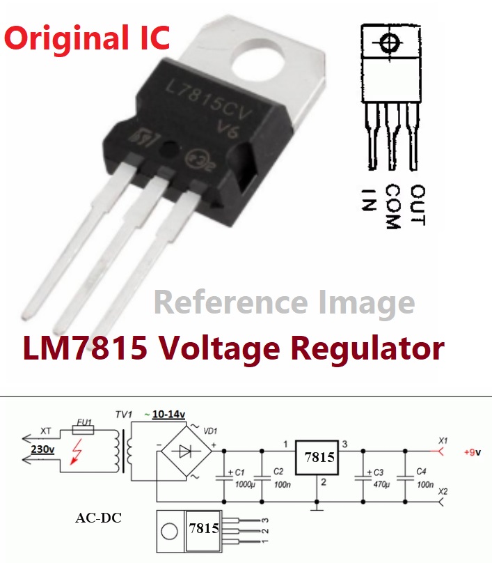 A Class LM7815 Voltage Regulator LM7815 IC 15V 1.5A Voltage Regulator 3 ...