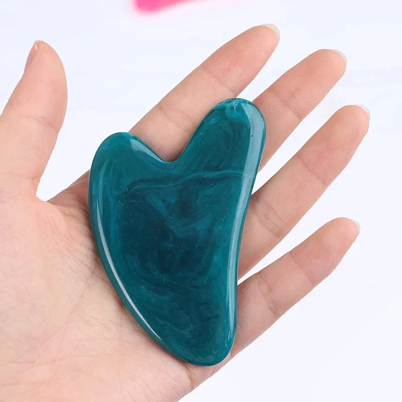 1pc Heart Shape SPA Massage Beeswax Resin Gua sha Scraping Massage ...