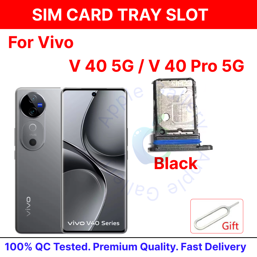 For Vivo V40 5G / Vivo V40 Pro 5G Dual Nano Sim Card Tray Slot Holder ...