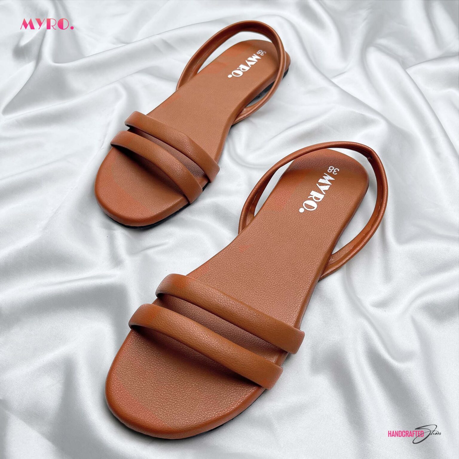 Square Quilted Brown Toe Flat | Daraz.com.bd