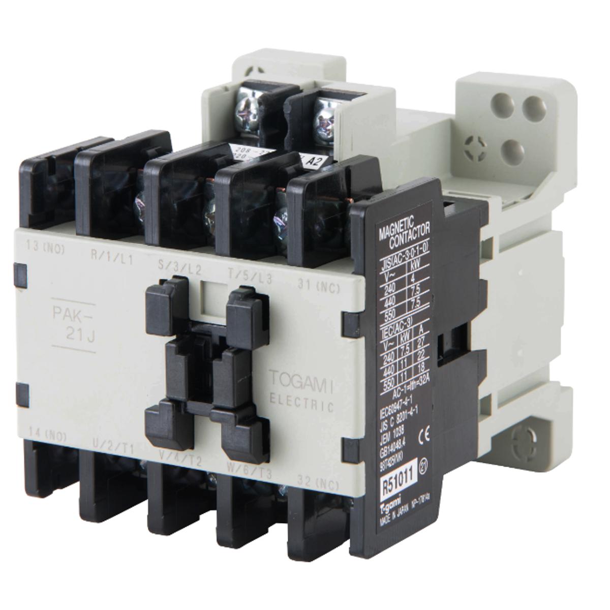 Togami JAPAN PAK 21J 22A AC-3 Magnetic Contactor 7.5kW PAK-21J P3300 ...