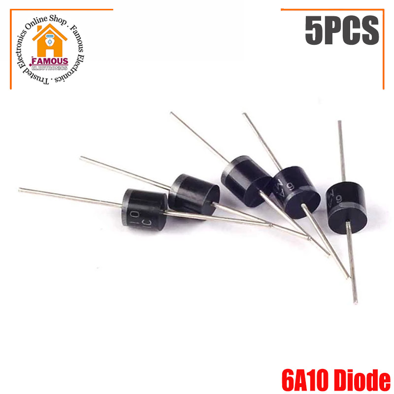 5PCS 6A10 Diode 1000V 6A General Rectifier Diode