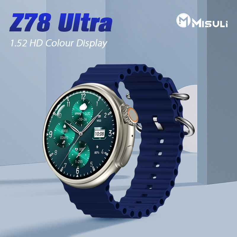 Z78 Ultra Smart Watch 1.52" HD AMOLED Round Bluetooth Call Men Women ...