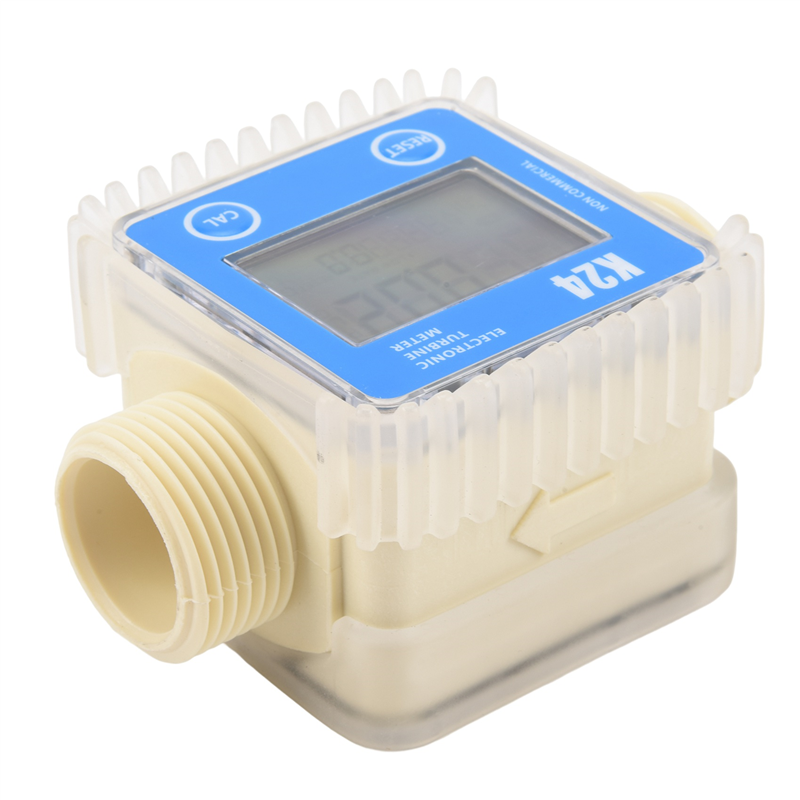 Digital Lcd K24 Flow Meter Turbine Fuel Flow Tester For Chemicals Water ...