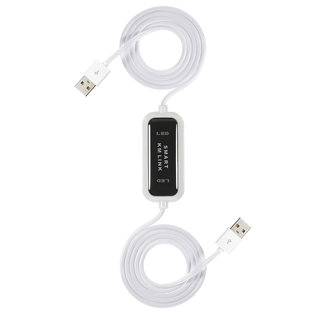 2 Port USB KM Keyboard Mouse Switch File Data Transfer Share Link Cable ...