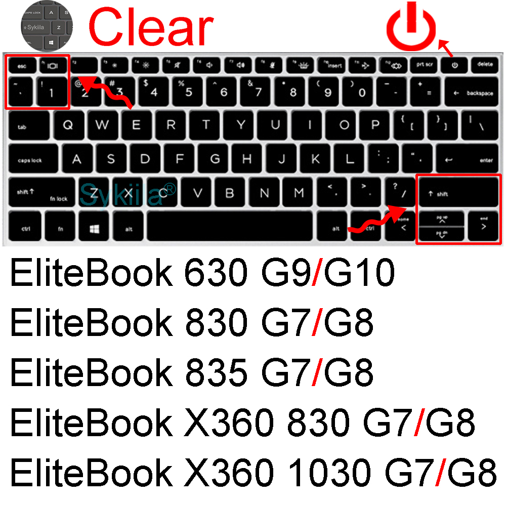 Keyboard cover for HP EliteBook 830 G10 835 G9 X360 1030 G8 G7 G6 735 ...