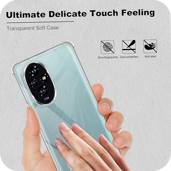 Huawei Honor 200 Flexible Clear Transparent Soft Tpu Back Case Cover ...