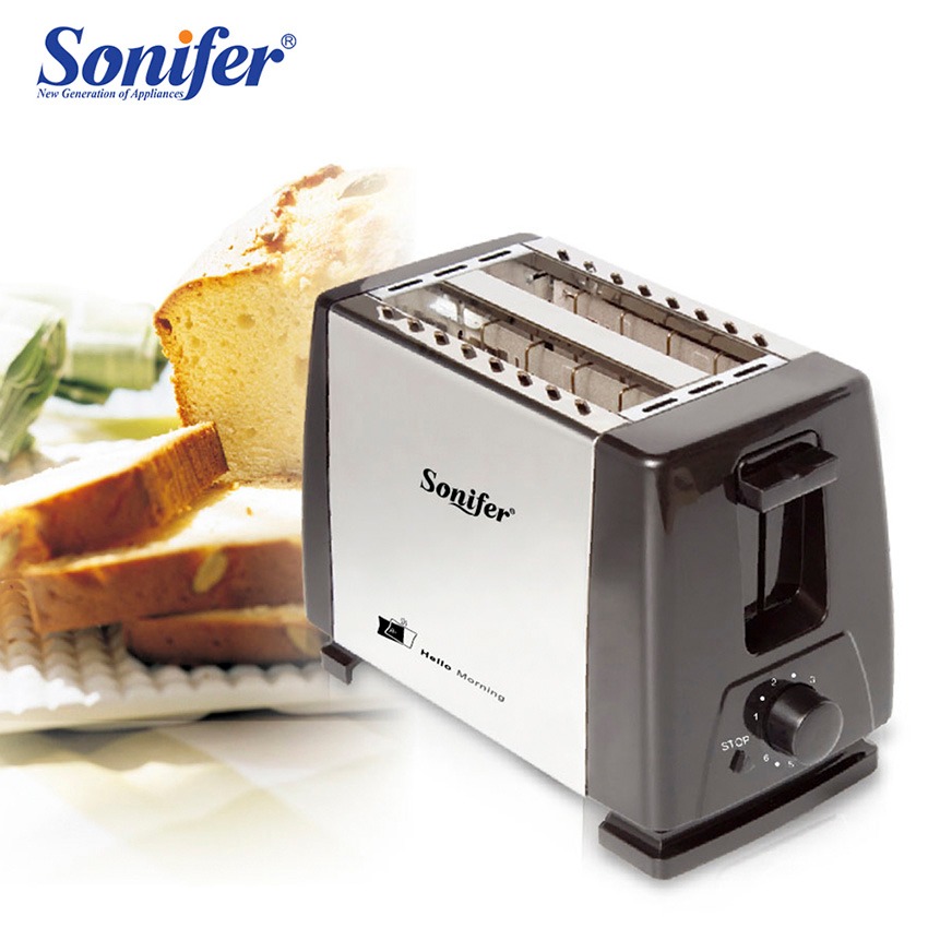 SF-6007 Sonifer 600-700 W 2 Slice Toaster with Warming Rack Stand Bread ...