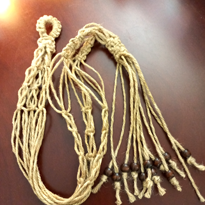 abuZZZ Macrame Jute Plant Hanger, Plant Hangers for Indoor Outdoor ...