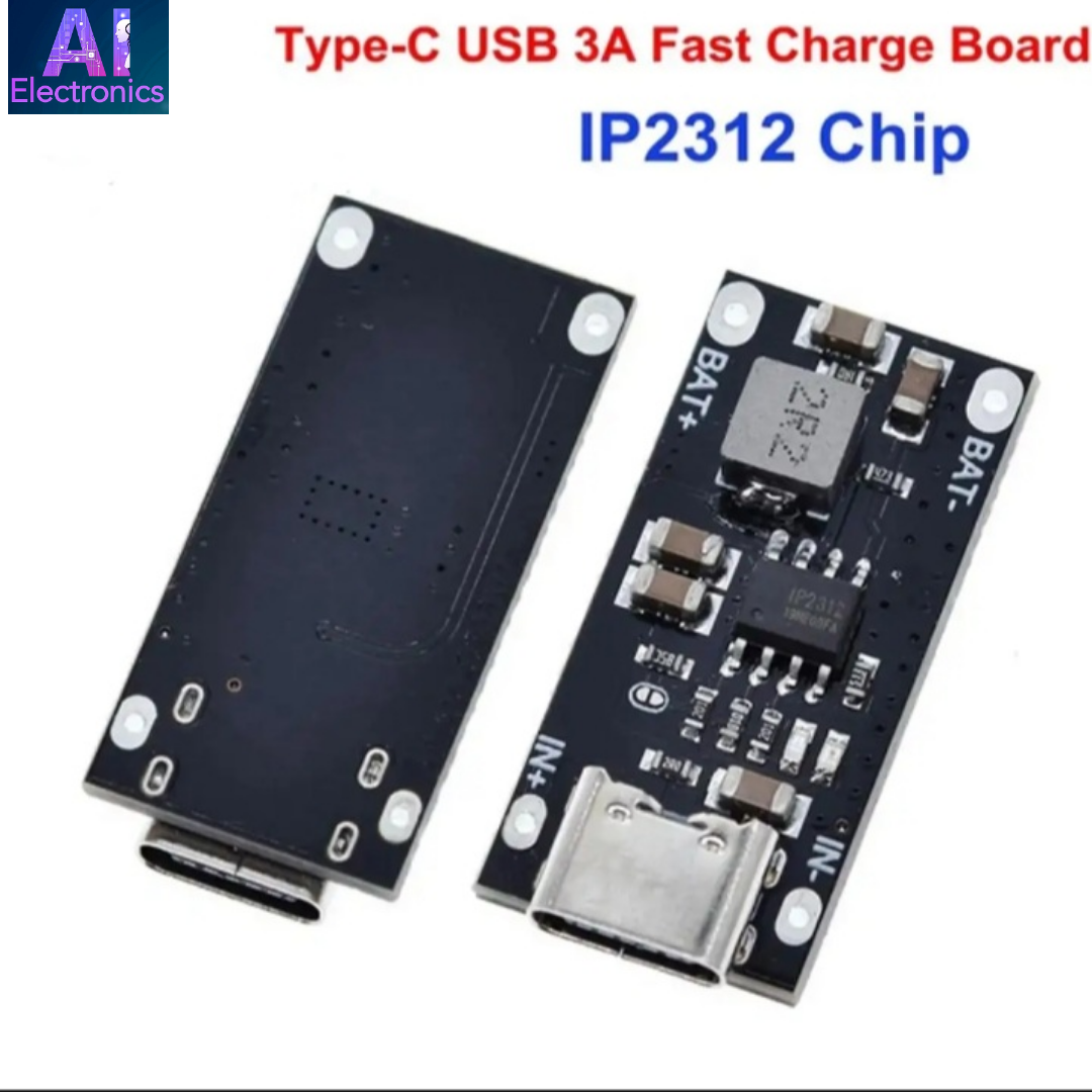 Lithium Battery 18650 Charging Module 3A Type C Fast Charging Board | Daraz.com.bd
