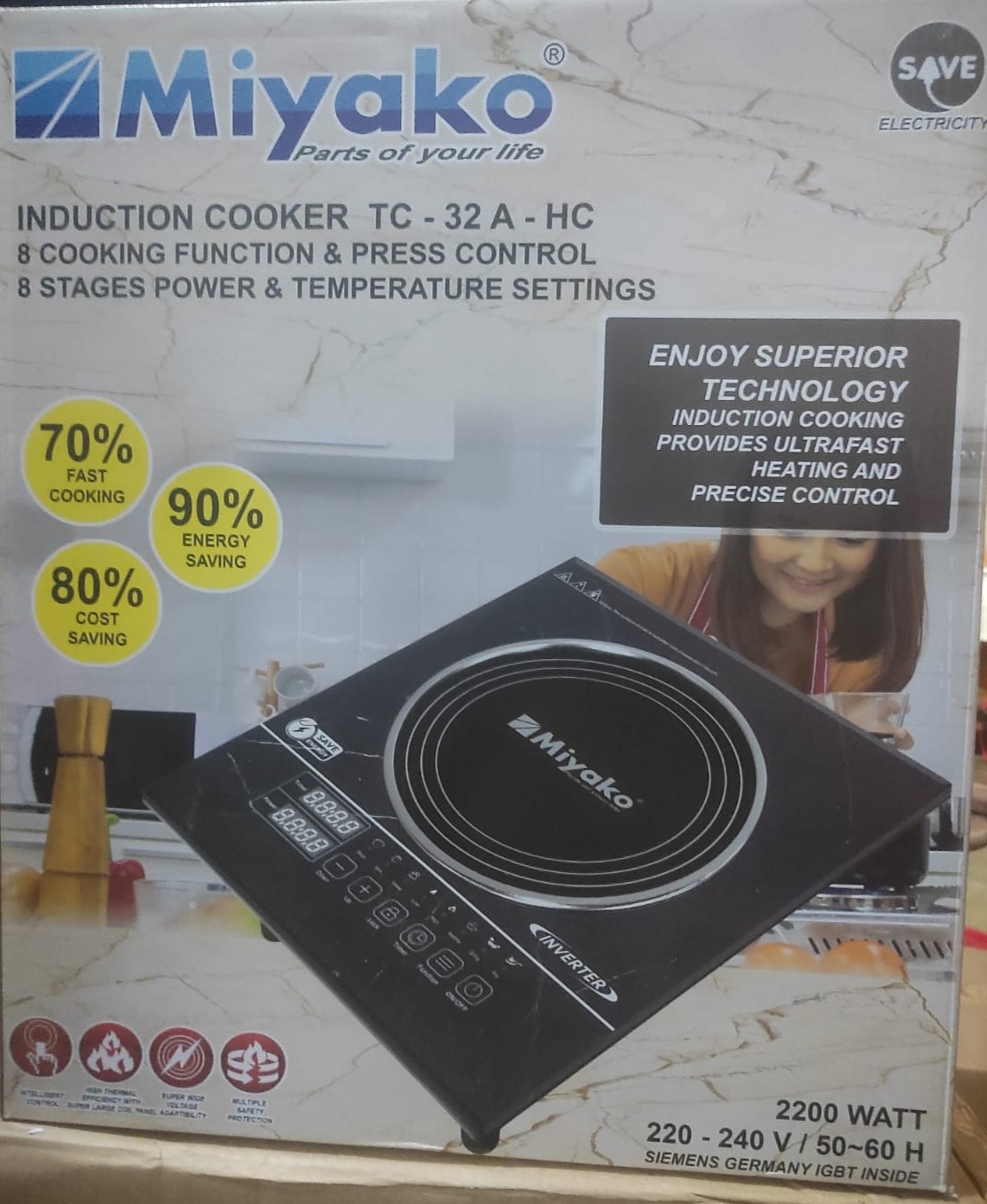 Miyako Induction Cooker TC-32 A (INVERTER) 2200 WATT | Daraz.com.bd