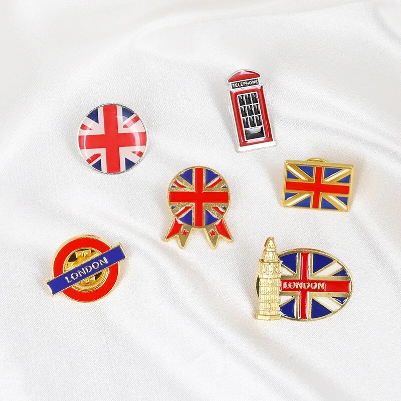 United Kingdom National Flag Enamel Pins GB UK London Souvenir Badge ...
