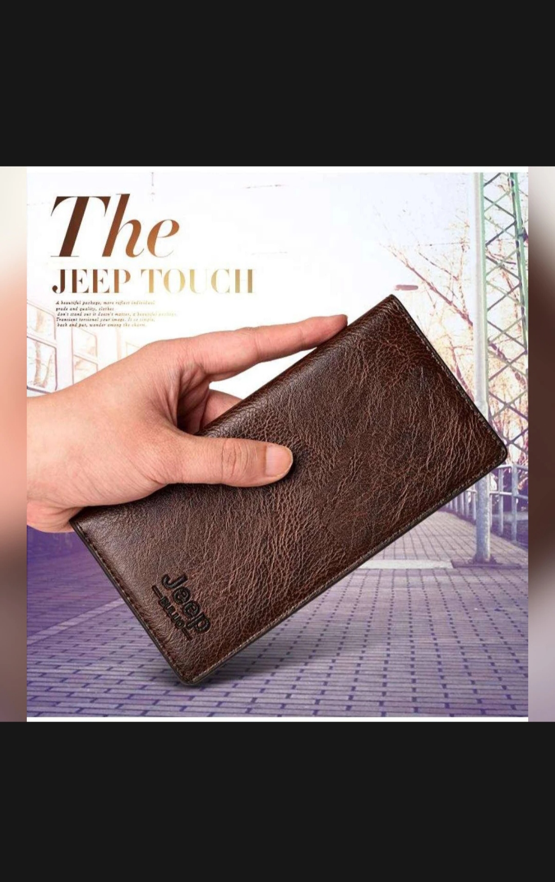 Jeep Chocolate Artificial Leather Long Wallet for Men | Daraz.com.bd