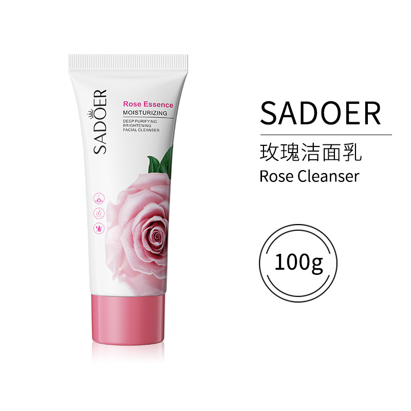 SADOER Rose Essence Cleanser Deep Purifying Moisturizing Refreshing ...