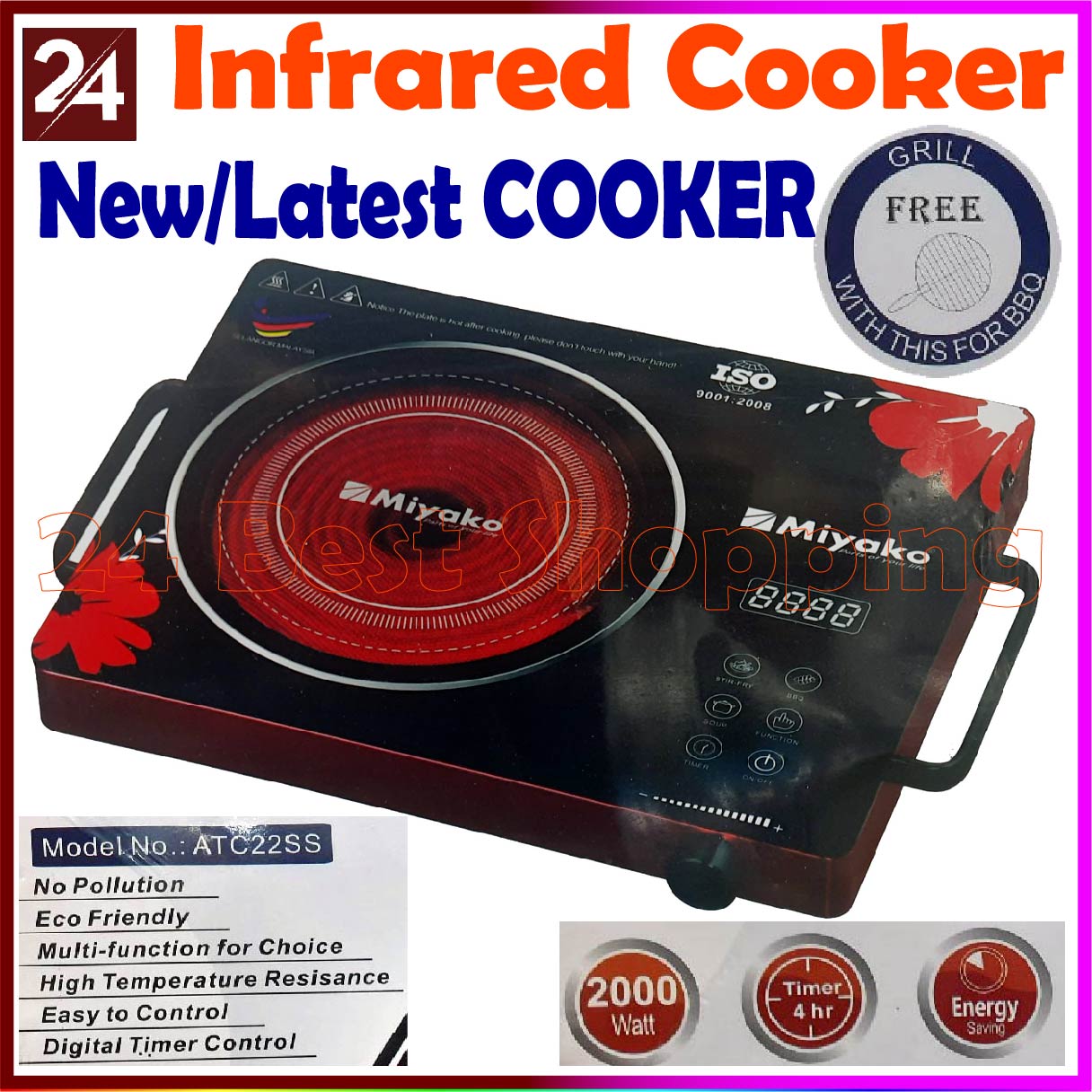 Miyako Infrared Cooker Smokeless And Energy Savings - Cook Efficiently ...