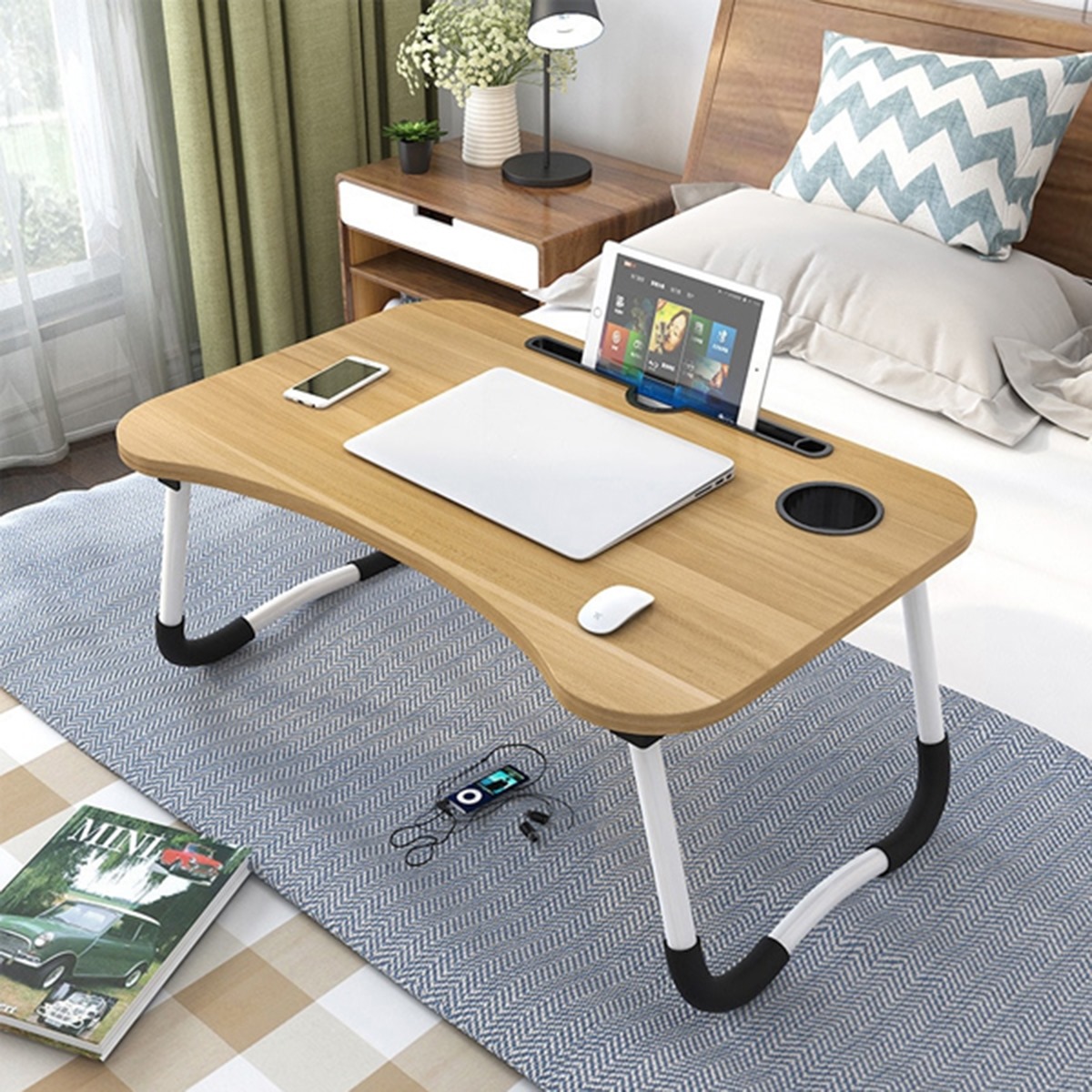 Portable Foldable Laptop / Notebook Stand Desk / Table For Study , Work ...