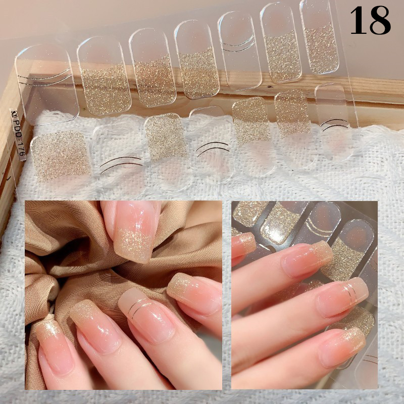 Waterproof And Long-Lasting No-Bake Nail Stickers Nail Polish Film Nail ...