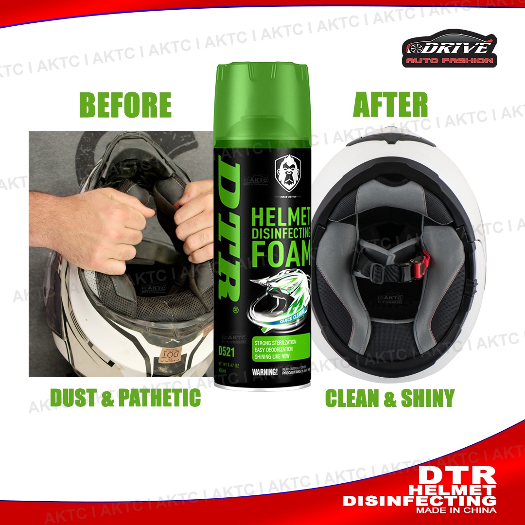 DTR Helmet Disinfecting Foam | Helmet cleaner | Anti-Bacterial Helmet ...