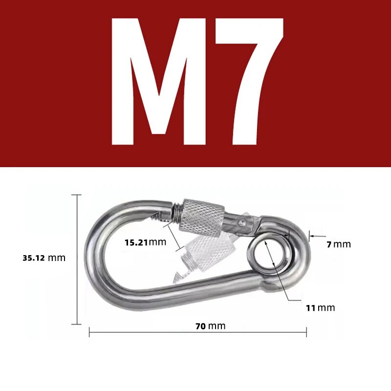 304 Stainless Steel Screw Lock Climbing Gear Carabiner Quick Links ...