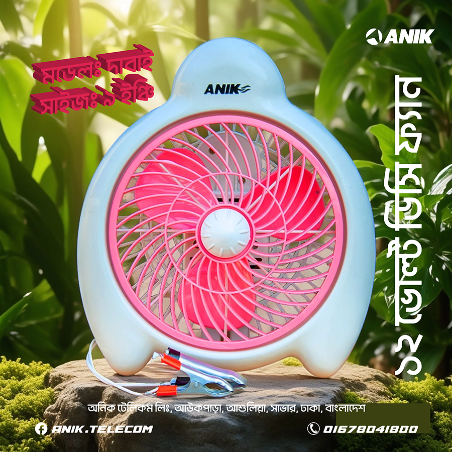 Table Fan, Desktop Fan, 12 Volt DC Battery Operated Fan, Model Dabai ...