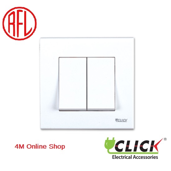 CLICK TULIP 2 GANG 1 WAY SWITCH | Daraz.com.bd