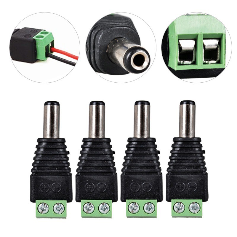 DC Power Balun Connector Adapter Plug Male Jack 25 PCS | Daraz.com.bd
