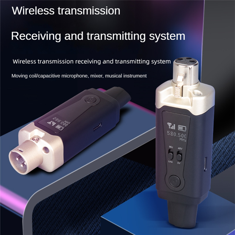 Wireless Microphone System UHF Wireless XLR Transmitter and Receiver ...